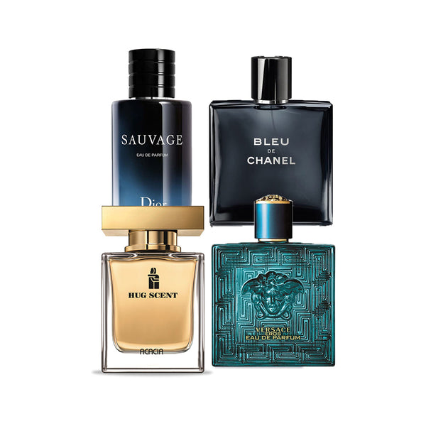 Sauvage+Blue De chanel+Hug scent+Versace Eros – عتيق